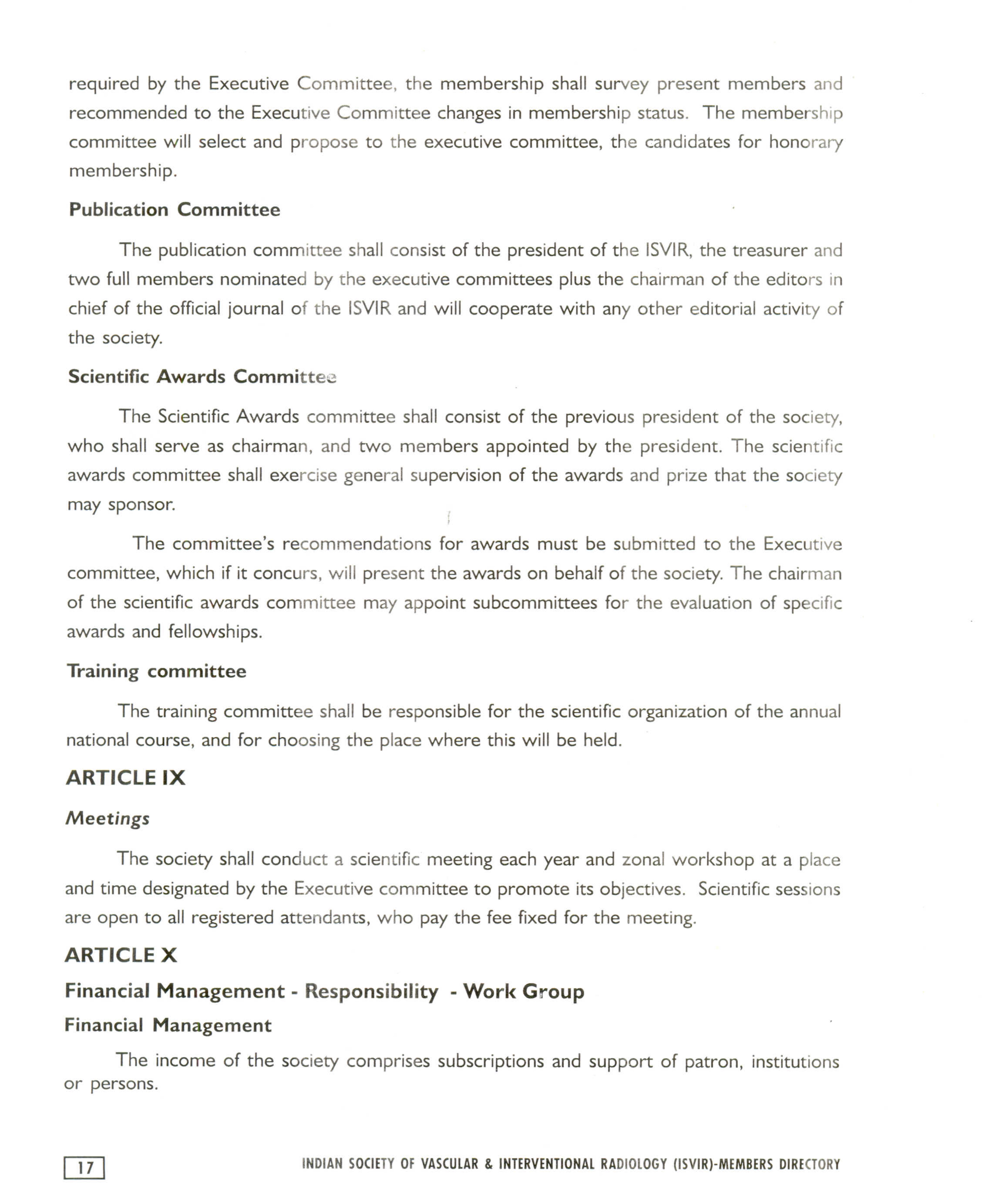 Constitution of ISVIR